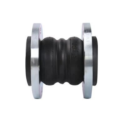 China DN150 Flange Type Double Sphere Rubber Expansion Joint with 35mm Axial Displacement and 50mm Lateral Movement for Industrial Piping for sale