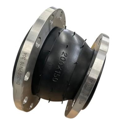 China DIN PN16 Concentric Reducing Rubber Expansion Joint with EPDM Body and Galvanized Steel Flanges, DN15-DN4000 Size Range, 6-40 Bar Pressure for sale
