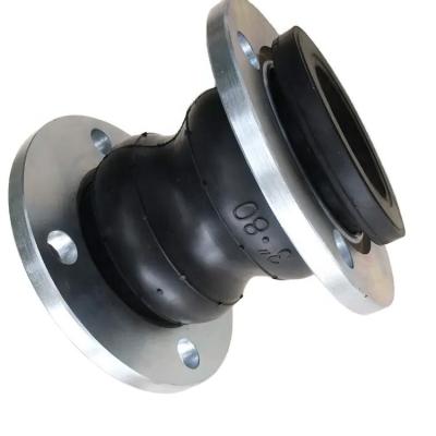 China JIS 10K Stainless Steel Flanged NBR Twin Sphere Rubber Expansion Joint 40-600mm Customizable Corrugated Compensator for sale