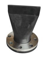 China 8-Inch EPDM Flanged Duckbill Check Valve with 420mm Length and 338mm Flange OD for Weather-Resistant Backflow Prevention for sale