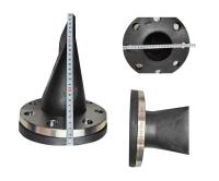 China 8-Inch EPDM Flanged Duckbill Check Valve with 420mm Length and 338mm Flange OD for Weather-Resistant Backflow Prevention for sale