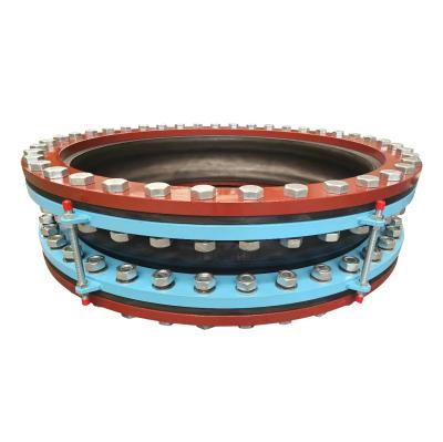 China DN1600 PN10 Rubber Expansion Joints - Fully Sealed Flanged Type with Counter Flange, 1600mm Diameter for sale