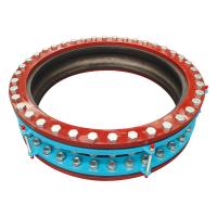China DN1600 PN10 Rubber Expansion Joints - Fully Sealed Flanged Type with Counter Flange, 1600mm Diameter for sale