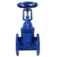 China 8 Inch 200mm PN16 Cast Iron Rising Stem Sluice Gate Valve with 150 N.m Torque and ANSI B16.10 Compliance for sale