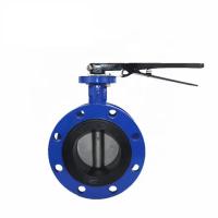 China BS 4504 Stainless Steel Double Flange Concentric Butterfly Valve DN 50-600 with 3-Eccentric Metal Seal Design for sale