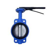 China 2 Inch Cast Iron Manual Butterfly Valve Wafer Type with SS410 Stem and PTFE Bushings for Industrial Flow Control for sale