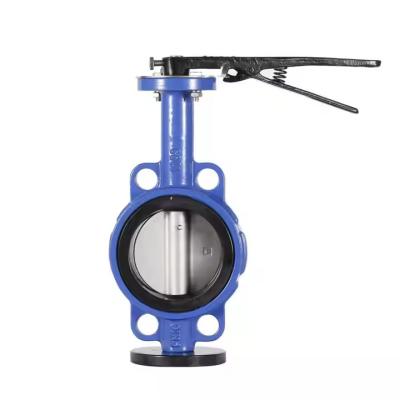 China Centerline Concentric Wafer Butterfly Valve DN100 PN16 with EPDM Seat and Handle Operation for Industrial Flow Control for sale