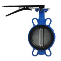 China DN50 PN16 Ductile Iron Handle Clamp Butterfly Valve with Bolted Connections - 42mm Length, -20°C to 120°C Range for sale