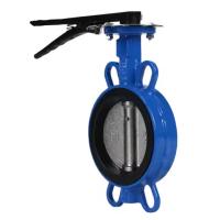 China DN50 PN16 Ductile Iron Handle Clamp Butterfly Valve with Bolted Connections - 42mm Length, -20°C to 120°C Range for sale