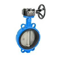 China D371X-16Q Turbine Butterfly Valve 1.6MPa Ductile Iron Wafer Soft Seal with 10,000+ Cycle Life for sale