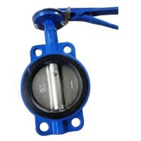 China DN250 ANSI 150LB Cast Iron Clamp Butterfly Valve with Handle 10 Inch for sale