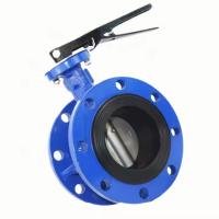 China BS 4504 Stainless Steel Double Flange Concentric Butterfly Valve DN 50-600 with 3-Eccentric Metal Seal Design for sale