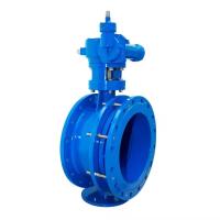 China Manual Double Eccentric Flanged Butterfly Valve with EPDM Seat PN16 Rating - Cast Steel Construction 50-500mm Sizes for sale