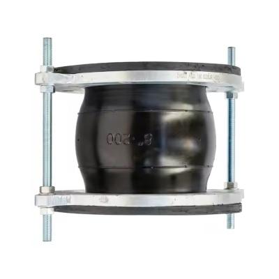 China 8-inch 200mm Face Fully Sealed Nitrile Rubber Expansion Bellows - 210mm Length, 16/25mm Axial Displacement for sale