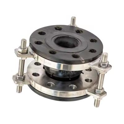 China DN65 PN40 High Pressure End Face Fully Sealed Rubber Joint with 2507 Duplex Steel Flange - 2.5 MPa Working Pressure for sale