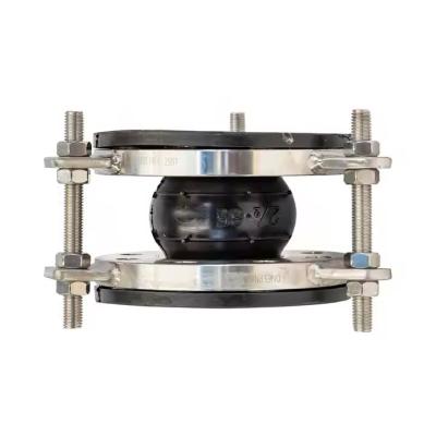 China BS 4504 DN125 PN16 End Face Fully Sealed Rubber Expansion Joint - 165mm Length, 12/19mm Axial Displacement for sale