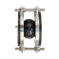 China BS 4504 DN125 PN16 End Face Fully Sealed Rubber Expansion Joint - 165mm Length, 12/19mm Axial Displacement for sale