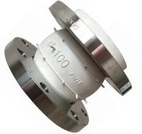 China DN100 DIN PN16 SS304 Food Grade Single Ball Rubber Expansion Joint with 150mm Length and 15° Deflection Angle for sale