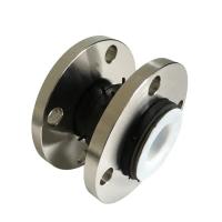 China DN50 SS304 PN16 Flange PTFE Lined Rubber Expansion Joint for Chemical Industry - 105mm Length, 10mm Axial Compression for sale