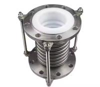 China PTFE Lined Flexible Bellows Compensator - Stainless Steel Corrosion Pipe Fittings 32-400mm Diameter 250°C Temperature for sale