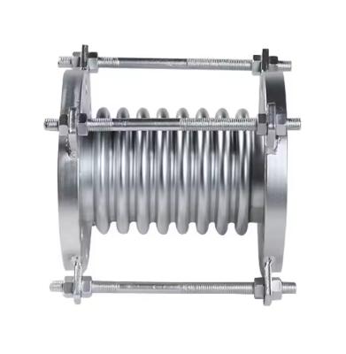 China Corrugated Axial Compensator Flexible Metal Expansion Joint SS304/316 Flange End 32-300mm Diameter Chemical Pipe for sale