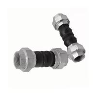 China 2 Inch 50mm EPDM Threaded Spherical Rubber Expansion Joint - 200mm Length, 5-6mm Axial Displacement for sale