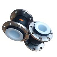 China 24 Inch Stainless Steel Flange PTFE Lined Rubber Expansion Joint - 260mm Length, 15° Deflection for sale