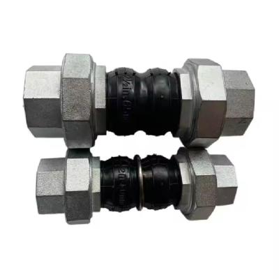 China DN65 Malleable Iron Threaded Rubber Joint with SS304 Booster Ring - 265mm Length, 8-10mm Axial Displacement for sale