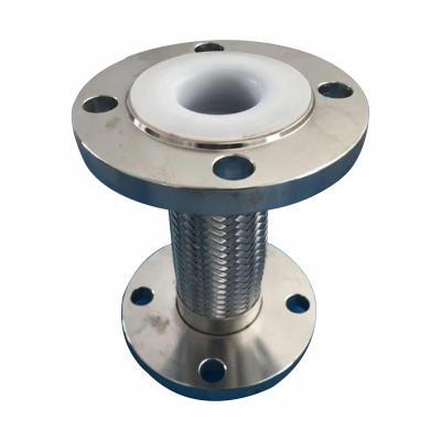 China SS304 Stainless Steel PTFE Lined Metal Hose with Wire Mesh Braiding - DN8 to DN400 Size Range, 1.6-20 MPa Pressure Rating for sale