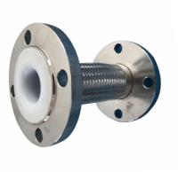 China SS304 Stainless Steel PTFE Lined Metal Hose with Wire Mesh Braiding - DN8 to DN400 Size Range, 1.6-20 MPa Pressure Rating for sale
