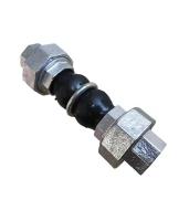 China 304 Stainless Steel Wire Fastener Internal Thread Flexible Rubber Expansion Joint 15-80mm with 5-10mm Displacement for sale
