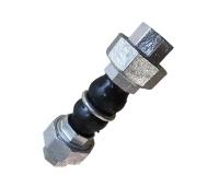 China 304 Stainless Steel Wire Fastener Internal Thread Flexible Rubber Expansion Joint 15-80mm with 5-10mm Displacement for sale