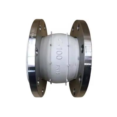 China DN50 PN6 Food Grade Single Ball Flanged Rubber Expansion Joint 105mm Length for sale