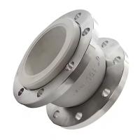 China Food Grade SS316 Flange Connection Rubber Expansion Joint DN150 DIN PN10 with 180mm Length and 12mm Axial Displacement for sale