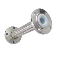 China PTFE Lined Metal Braided Hose DN8-400mm with Stainless Steel Flange for Acid/Alkali Resistance for sale