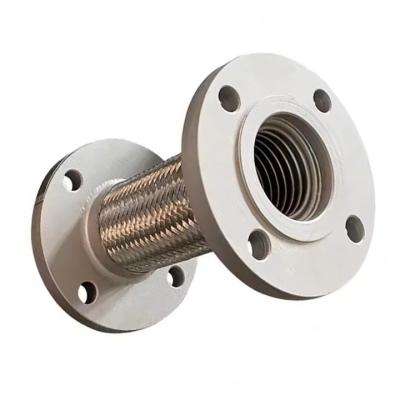 China ANSI 150LB Flange Connection Flexible Metal Braided Hose with 0.6-4.0 MPa Pressure Range and Stainless Steel Construction for sale