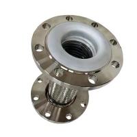 China SS304 Flange Flexible Braided Hose PTFE Lined DN8-DN400 High Temperature Acid Alkali Resistant Pipe Fittings for sale