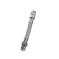 China DN50 Threaded Flexible Metal Braided Hose with 316 Stainless Steel Fittings - 450°C Temperature Range, DN15-DN65 Sizes for sale