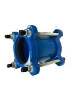 China Carbon Steel Flexible Universal Dresser Coupling with Blue Epoxy Coating - PN10-16 Pressure Rating, 70°C Temperature Range for sale