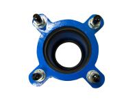 China Carbon Steel Flexible Universal Dresser Coupling with Blue Epoxy Coating - PN10-16 Pressure Rating, 70°C Temperature Range for sale