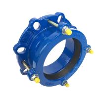 China DN150 PN10 Ductile Iron Universal Joint HDPE Pipe Flange Adapter 80mm Length 272mm Diameter for sale
