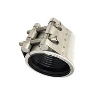 China Stainless Steel Pipe Leak Repair Clamp 304/316 Grade with DN25-DN500 Range for HDPE, PVC and Metal Pipes for sale