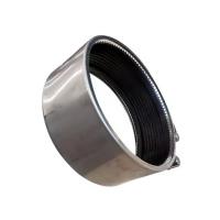 China SS304 Stainless Steel Rubber Waterproof Single Belt Joint Pipe Leakage Clamp DN25-DN500 33-533mm OD for sale