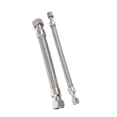 China Threaded Braided Stainless Steel Metal Hose DN15-DN65 with 280-300mm Length for Industrial Applications for sale