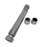 China Galvanized Steel Braided Flex Hose with Threaded Connection - 15-65mm DN Size, 280-300mm Length, 0.6-2.5MPa Pressure for sale