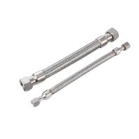 China Threaded Braided Stainless Steel Metal Hose DN15-DN65 with 280-300mm Length for Industrial Applications for sale