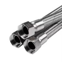 China Galvanized Steel Braided Flex Hose with Threaded Connection - 15-65mm DN Size, 280-300mm Length, 0.6-2.5MPa Pressure for sale