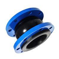 China Stainless Steel Flange Single Ball Rubber Joint Flexible Bellow Anti Vibration DN32-DN1600 for sale