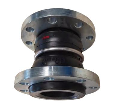 China Galvanized Carbon Steel EPDM Connector 3 Inch DN80 Double Ball Bellows Flanged Rubber Expansion Joint for sale