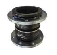 China ASME DN200 Hot Galvanized Flanged Twin Sphere Rubber Expansion Joint 1.0MPa for sale